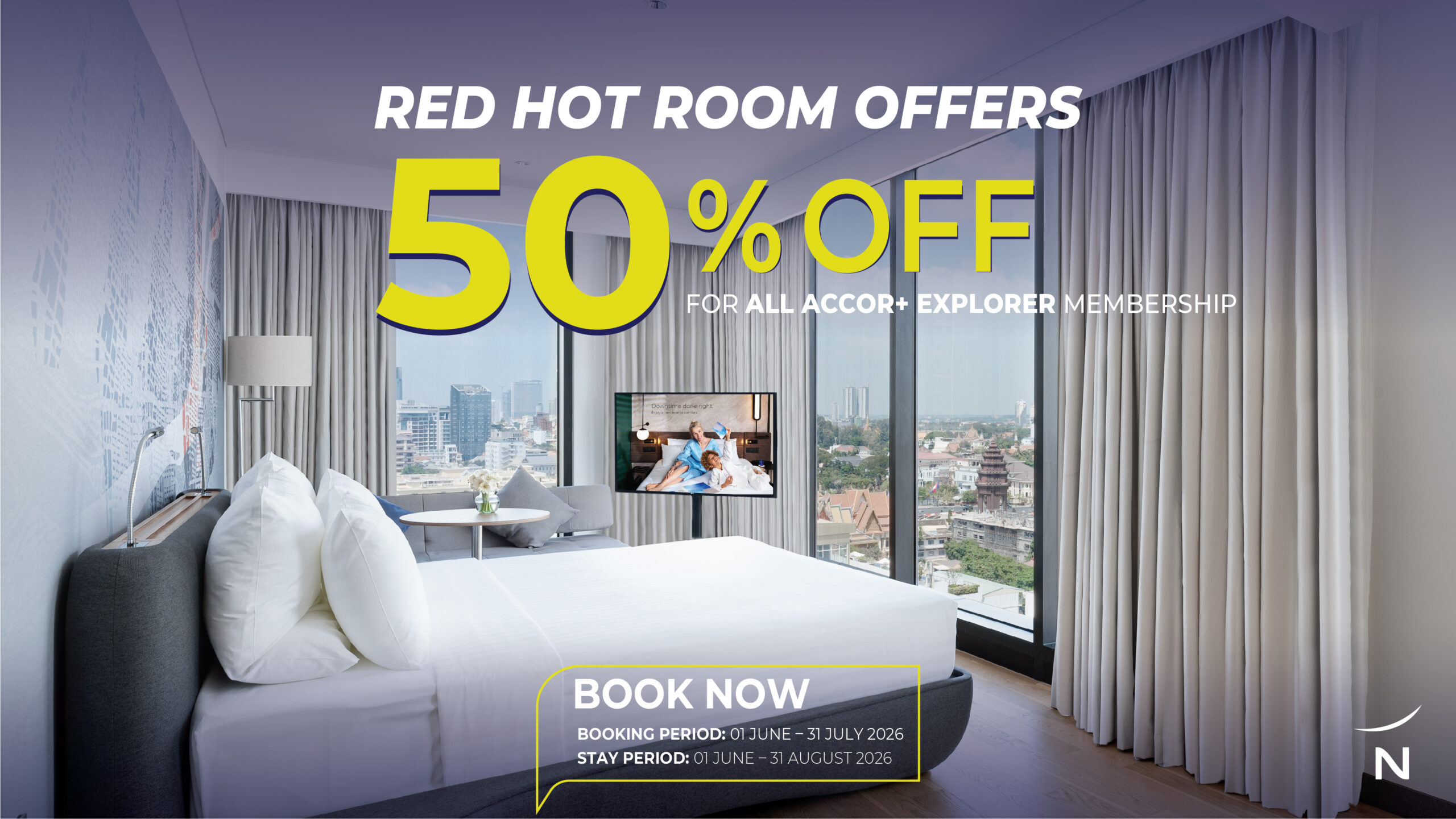 RED HOT ROOM OFFER - Novotel Phnom Penh BKK 1